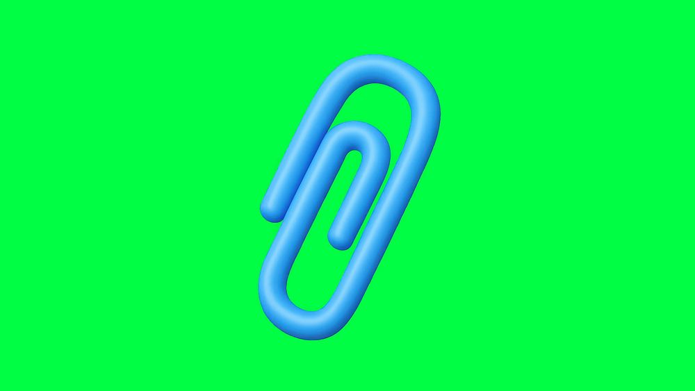 Blue paperclip on green background | Free Photo - rawpixel
