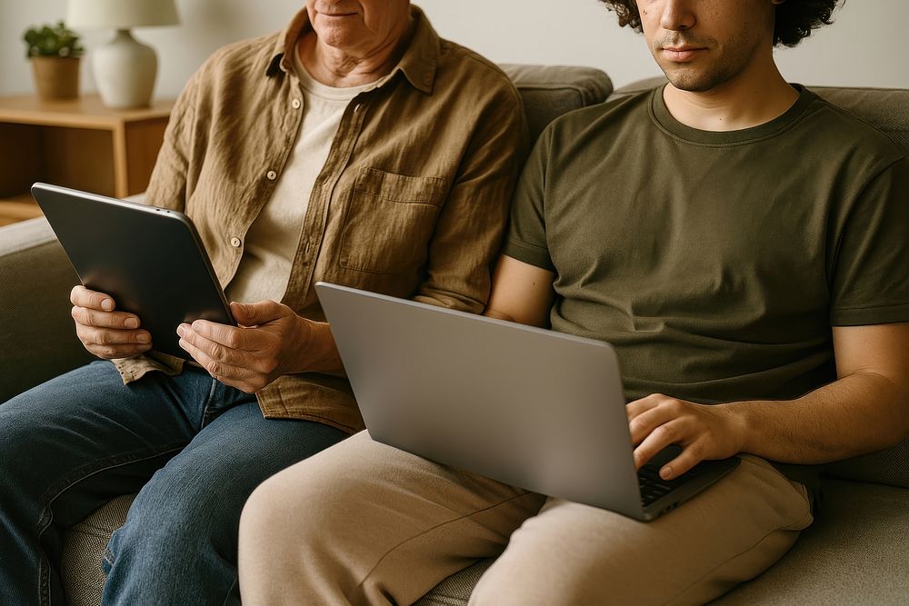 Generations connected through technology | Free Photo - rawpixel