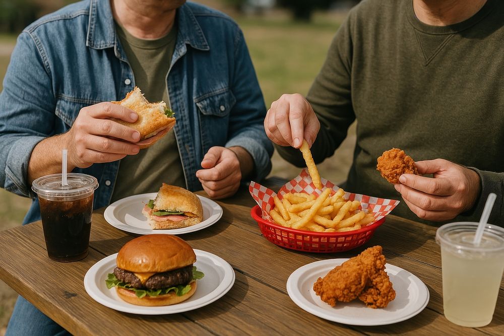 Casual outdoor fast food meal | Free Photo - rawpixel