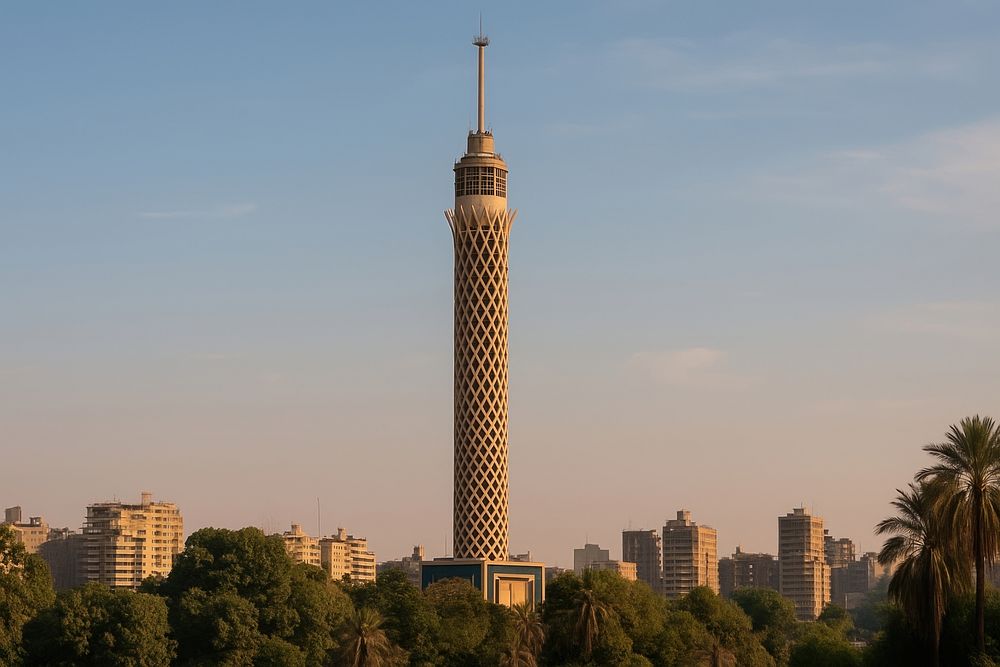 Iconic Cairo tower silhouette | Free Photo - rawpixel