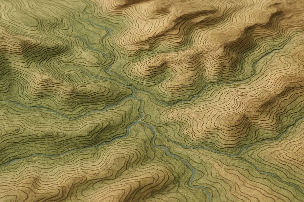 Topographic map with 3D contours | Free Photo - rawpixel