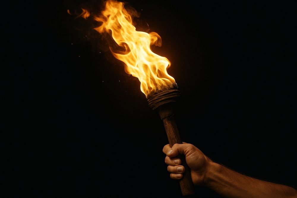 Hand holding flaming torch | Free Photo - rawpixel