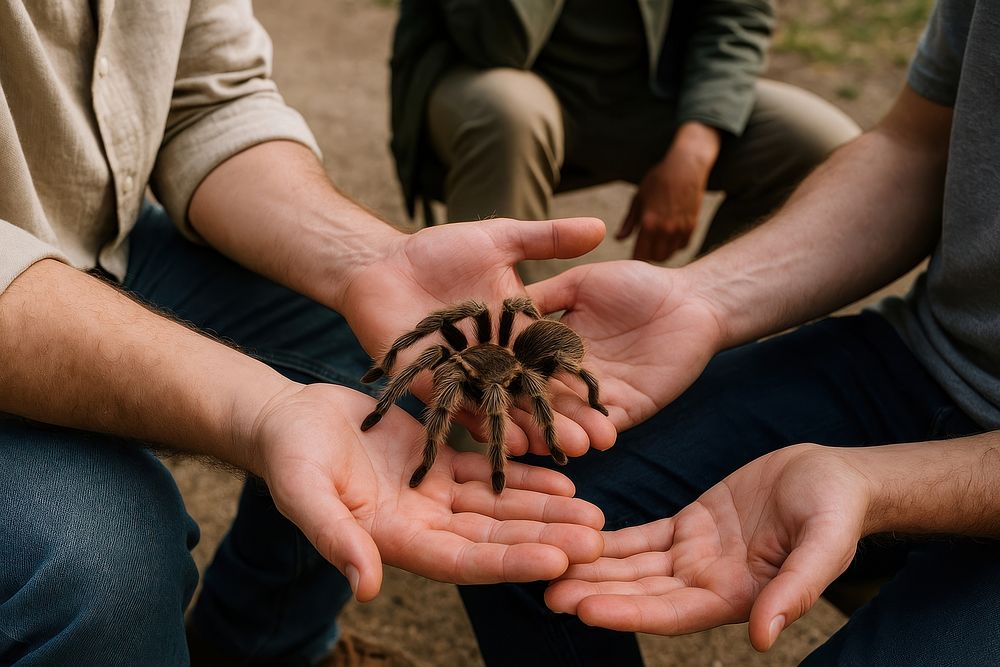 Hands holding large tarantula spider | Free Photo - rawpixel