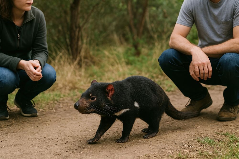 Tasmanian devil observed by humans | Free Photo - rawpixel