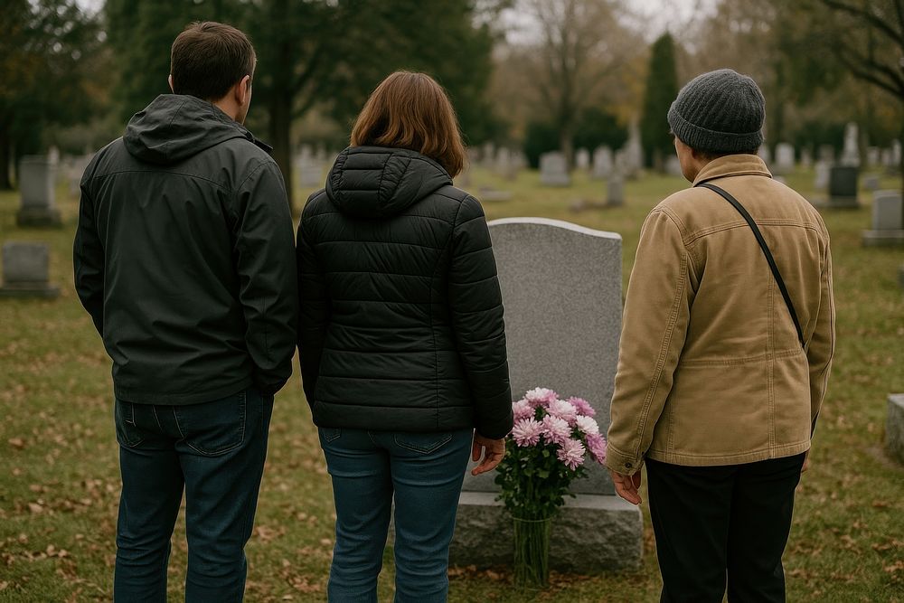 Mourning at a cemetery gravestone | Free Photo - rawpixel
