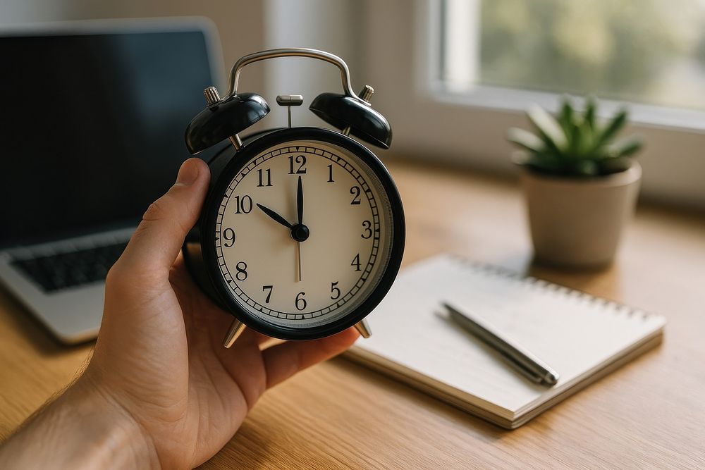 Vintage clock on desk | Free Photo - rawpixel