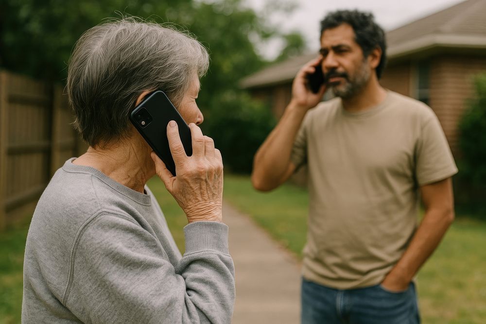 Conversation, connection, outdoors, communication, phones | Free Photo ...