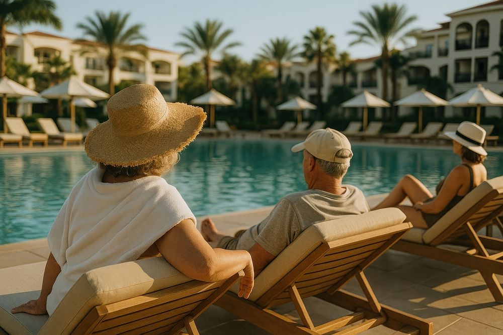 Relaxing poolside tropical retreat | Free Photo - rawpixel