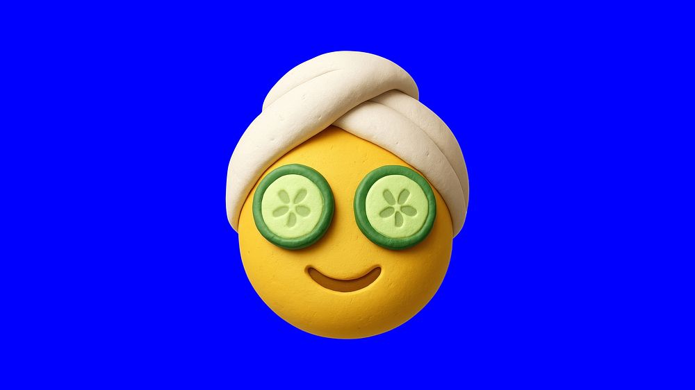 Relaxed emoji spa day | Free Photo - rawpixel
