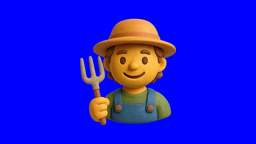Clay farmer emoji icon | Free Photo - rawpixel