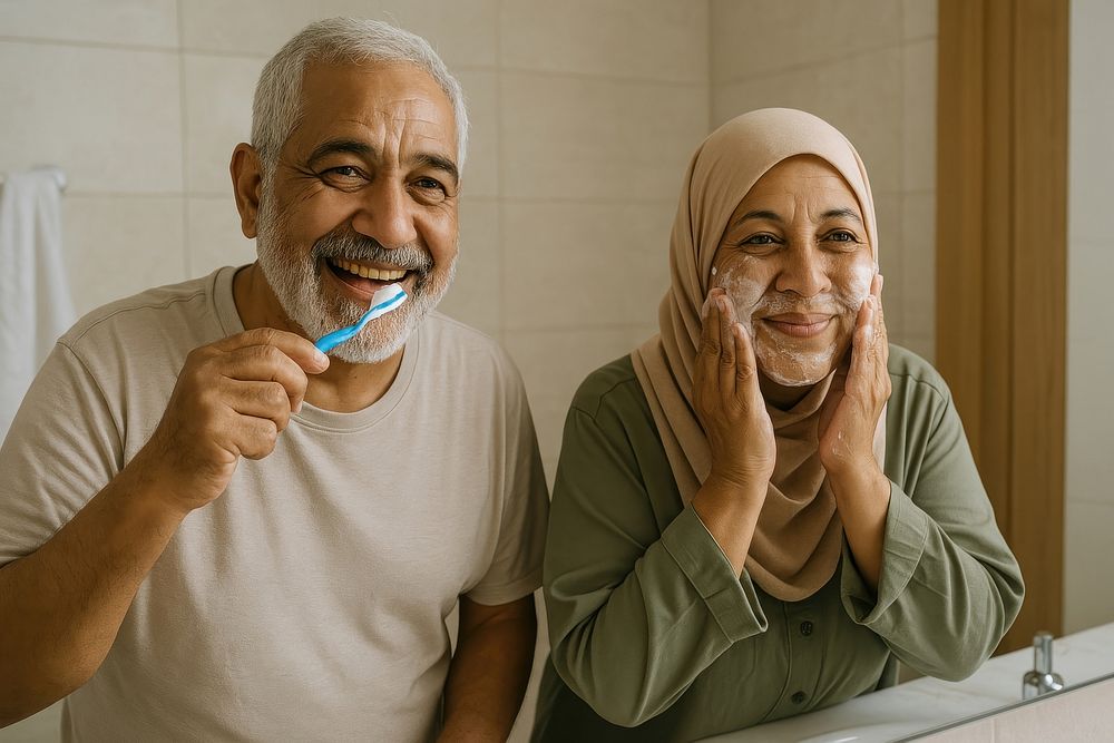Happy couple morning routine | Free Photo - rawpixel