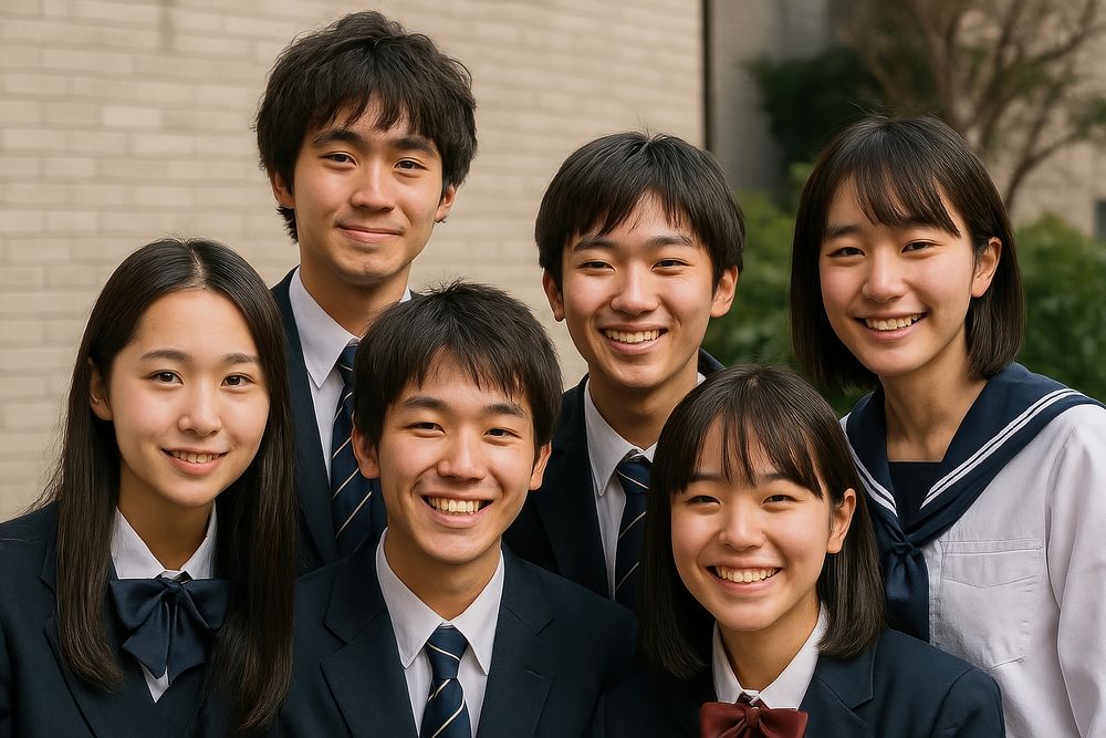 Smiling students in uniforms | Free Photo - rawpixel