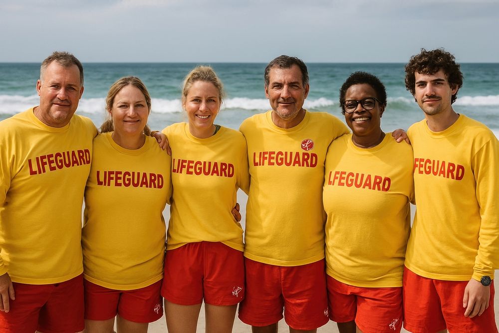 Lifeguards standing together smiling | Free Photo - rawpixel