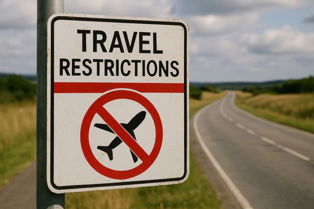 Travel restrictions road sign | Free Photo - rawpixel