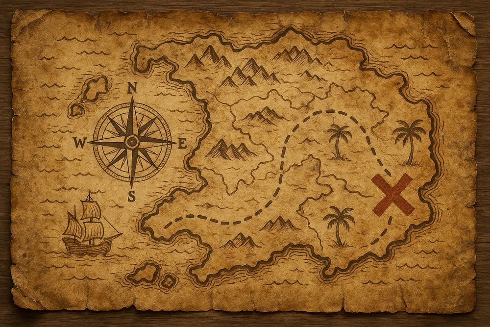 Vintage treasure map adventure journey | Free Photo - rawpixel