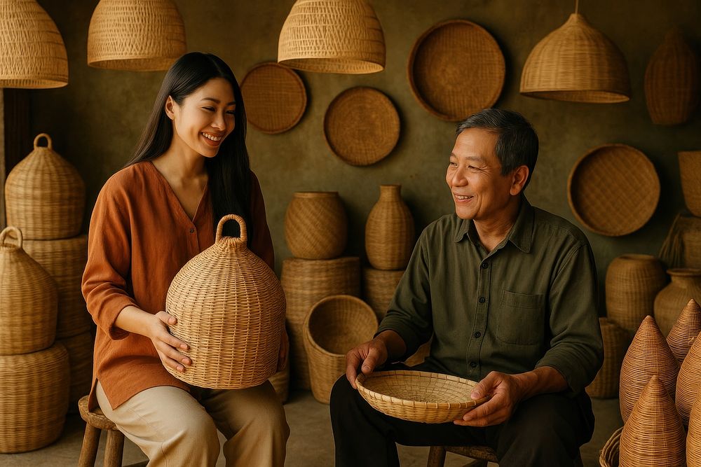 Crafting woven baskets together. | Free Photo - rawpixel