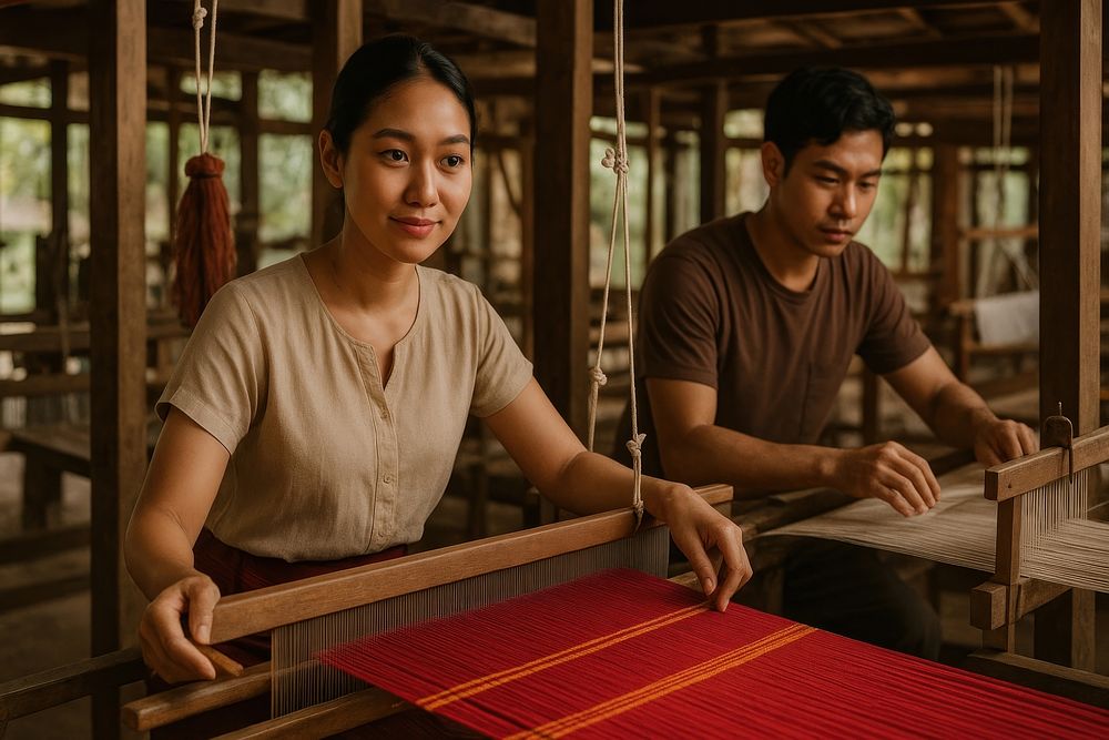 Traditional weaving artisans at work | Free Photo - rawpixel