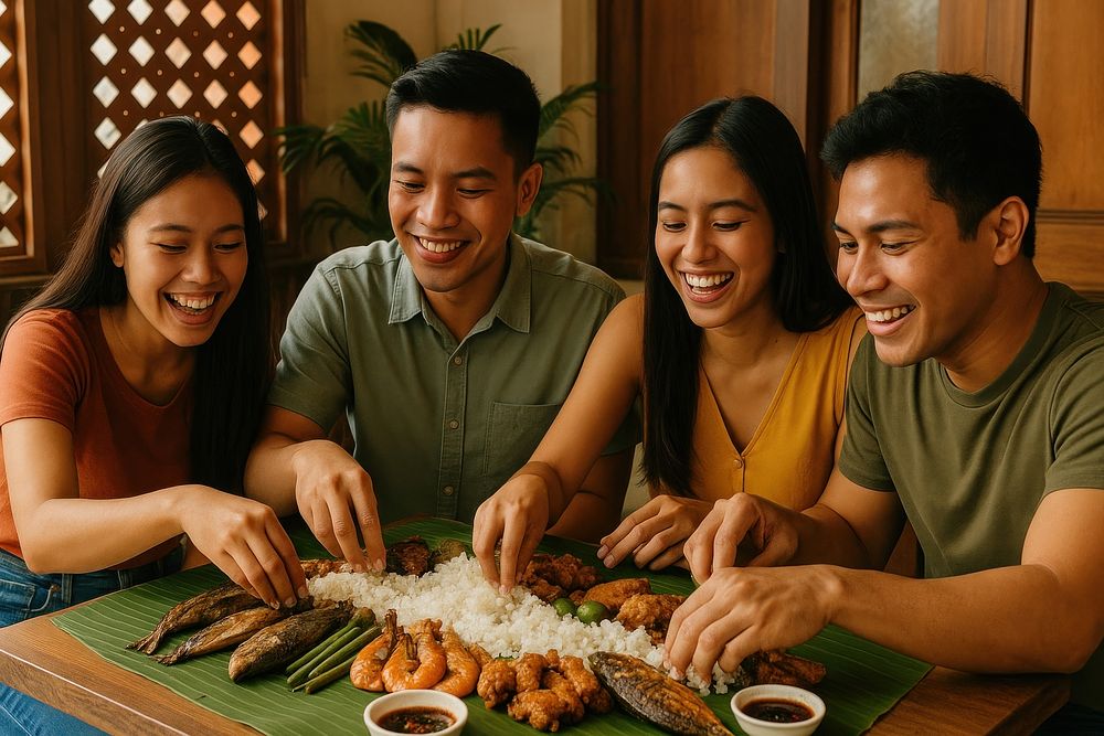 Friends enjoying traditional Filipino feast | Free Photo - rawpixel