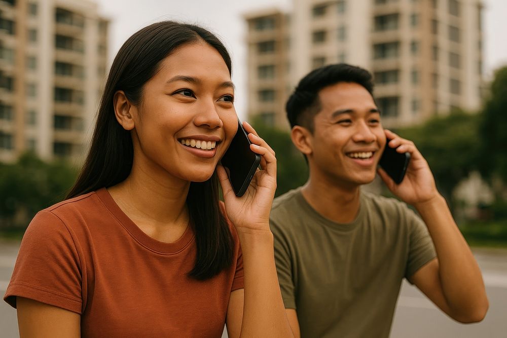 Smiling friends talking outdoors | Free Photo - rawpixel
