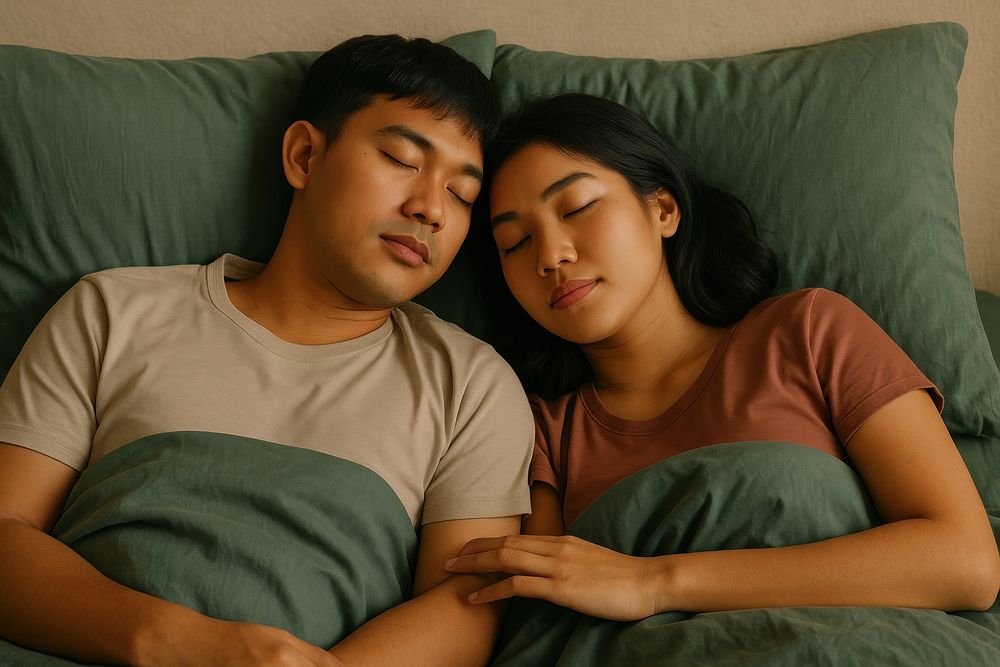 Peaceful couple sleeping together. | Free Photo - rawpixel