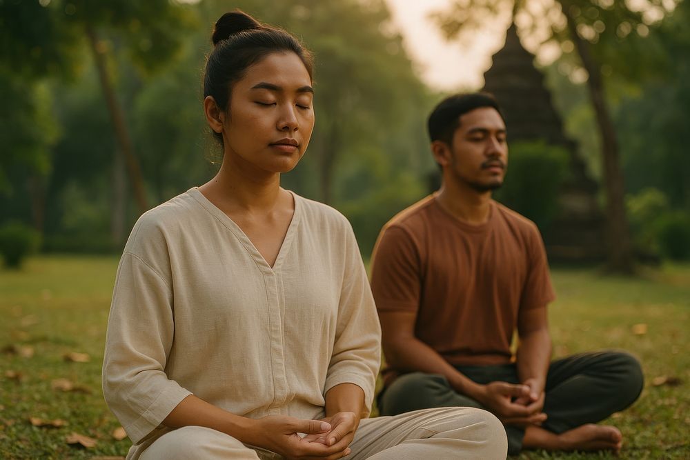 Peaceful outdoor meditation session | Free Photo - rawpixel