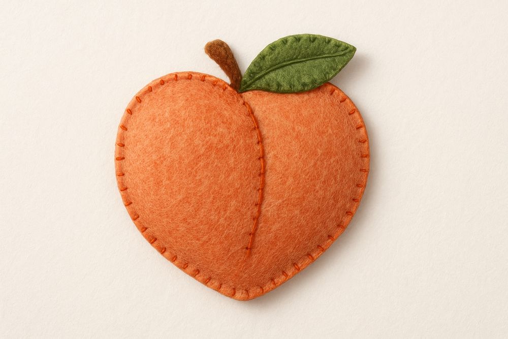Handcrafted felt peach art | Free Photo - rawpixel