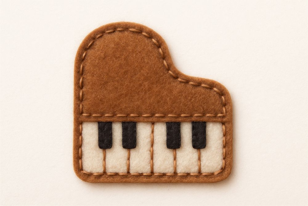 Felt piano patch craft design | Free Photo - rawpixel