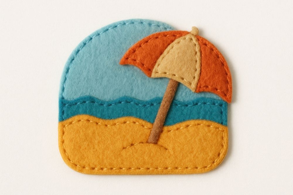 Colorful felt beach scene | Free Photo - rawpixel