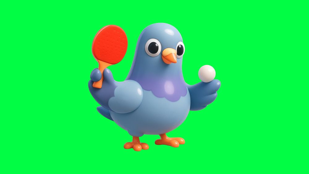 PNG Playful pigeon ping pong | Free Photo - rawpixel