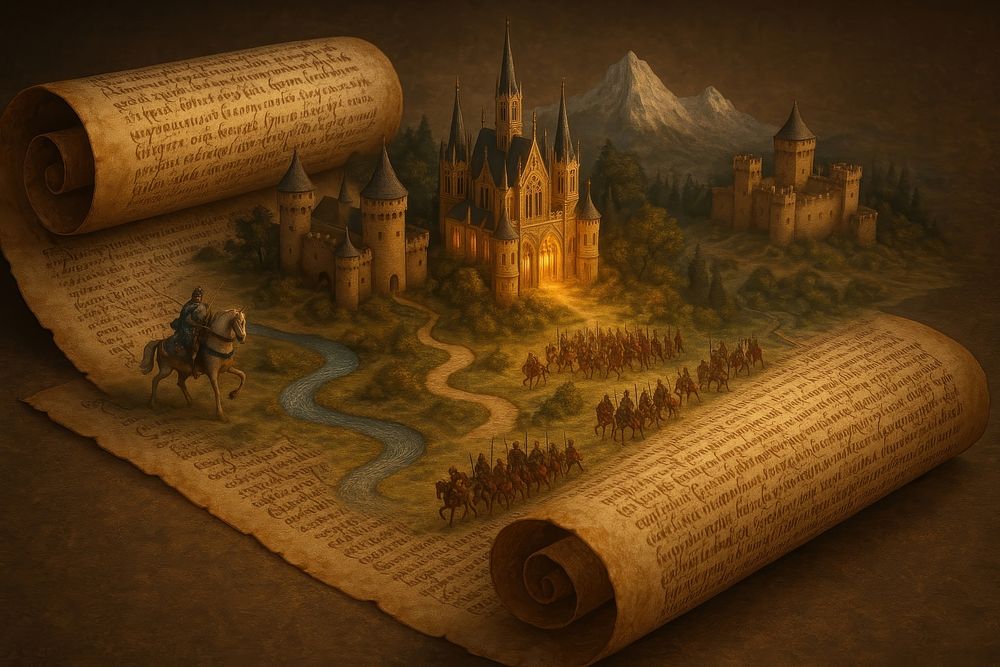 Medieval fantasy scroll illustration | Free Photo Illustration - rawpixel