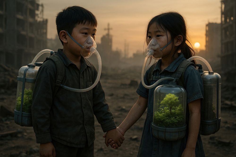 Children survive in dystopian world | Free Photo - rawpixel