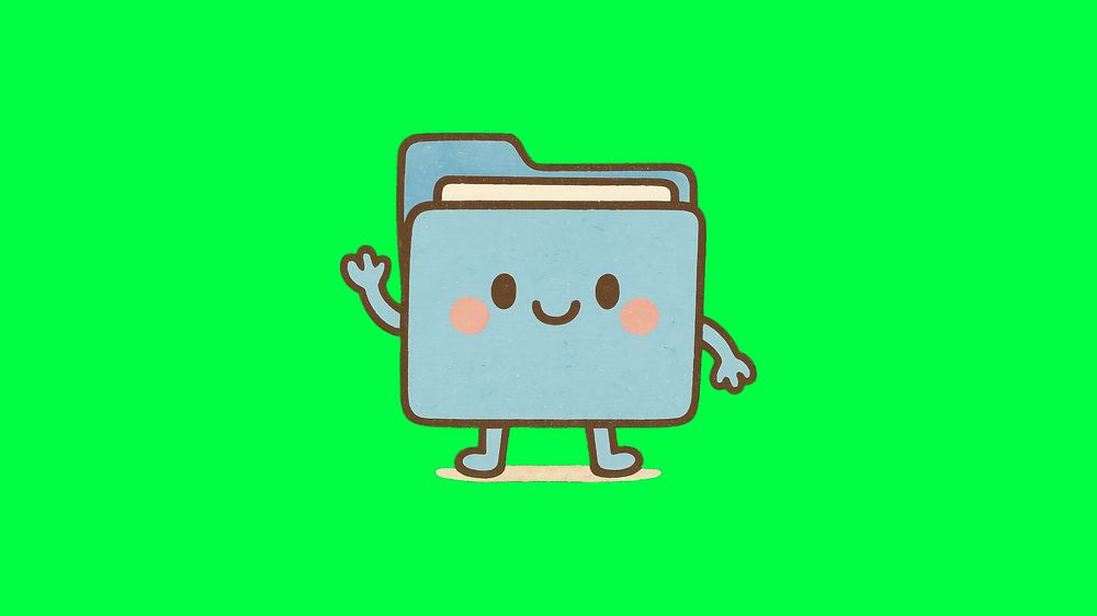Cute animated folder character | Free Photo - rawpixel