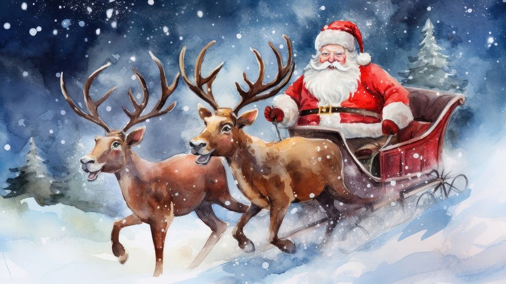 Landscape Christmas Nature Trees Wallpaper Deer Images | Free Photos ...