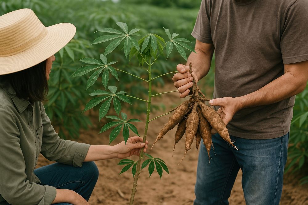 Farmers harvesting fresh cassava roots | Free Photo - rawpixel