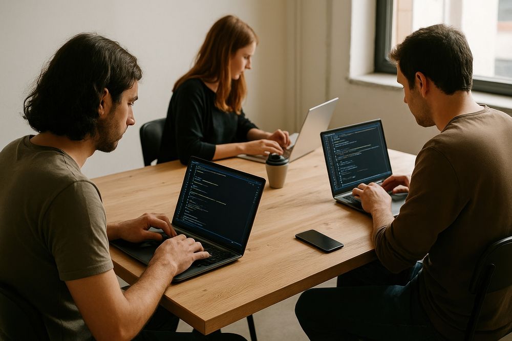 Team coding in modern workspace | Premium Photo - rawpixel