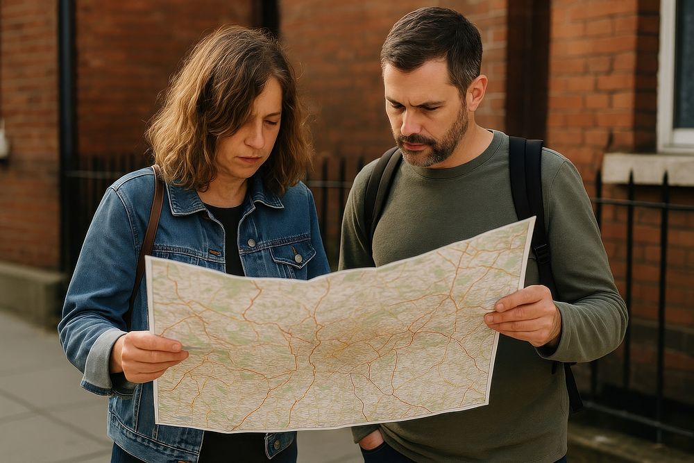 Couple exploring city map together | Free Photo - rawpixel