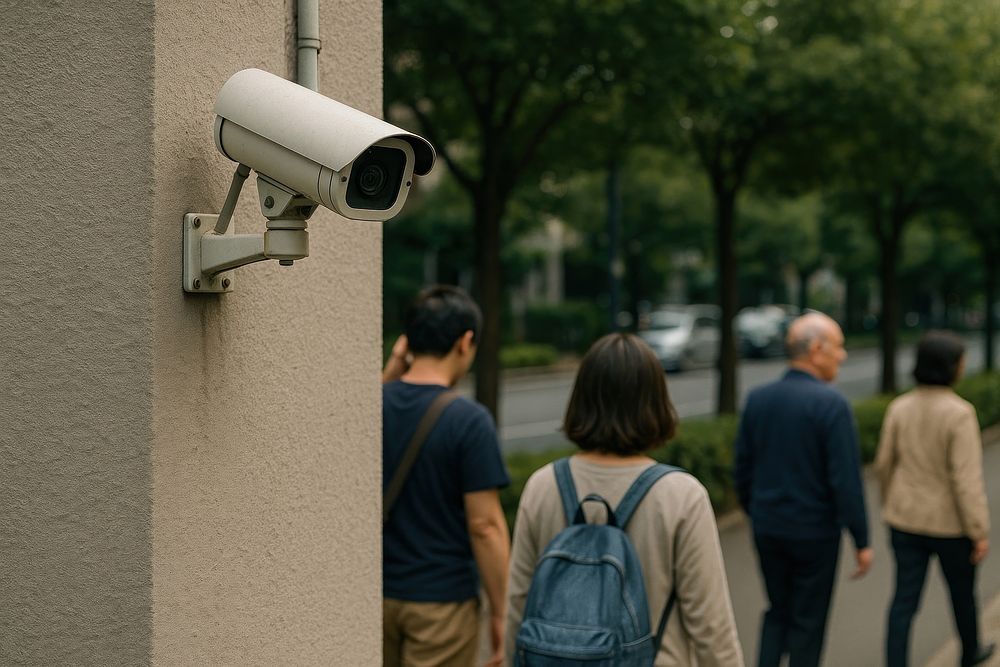 Surveillance camera observing pedestrian activity | Free Photo - rawpixel