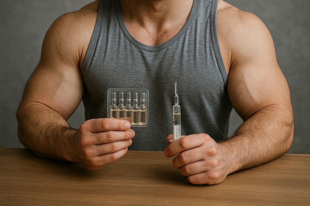 Muscular man holding injection vials | Free Photo - rawpixel