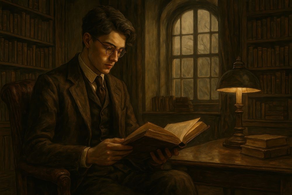 Vintage scholar reading book | Free Photo - rawpixel