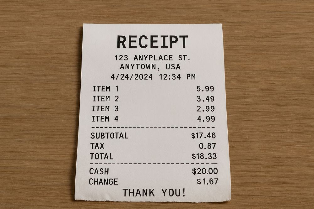 Receipt on wooden table | Free Photo - rawpixel