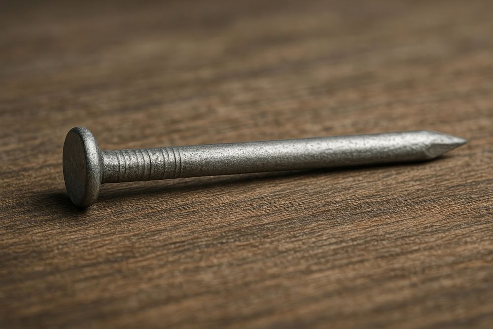 Metal nail on wooden surface | Free Photo - rawpixel