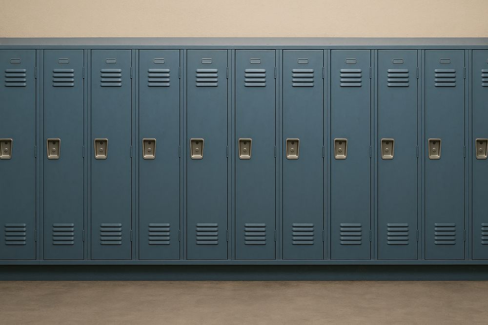Blue lockers in school hallway | Free Photo - rawpixel
