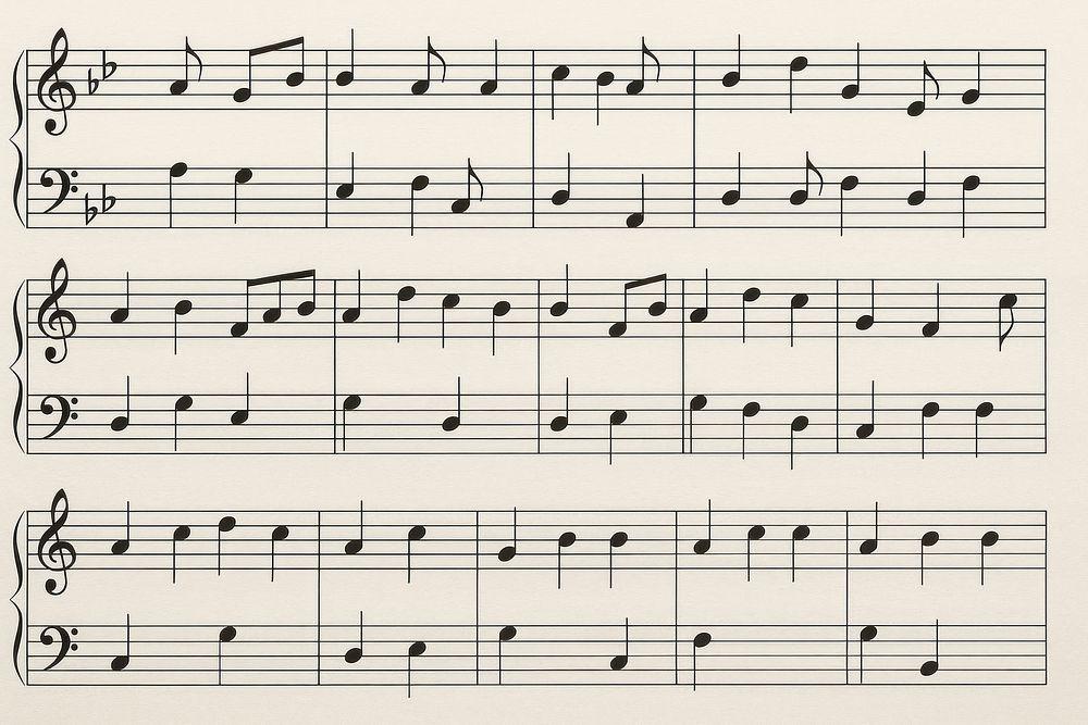 Music Notes On Staff Images | Free Photos, PNG Stickers, Wallpapers ...