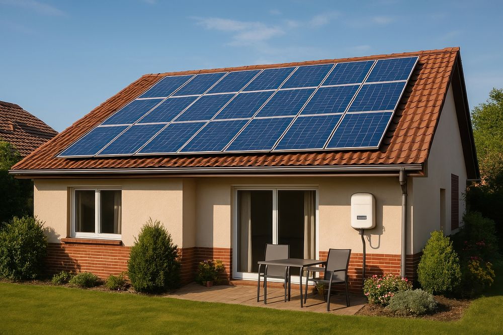 Eco-friendly home with solar panels | Free Photo - rawpixel