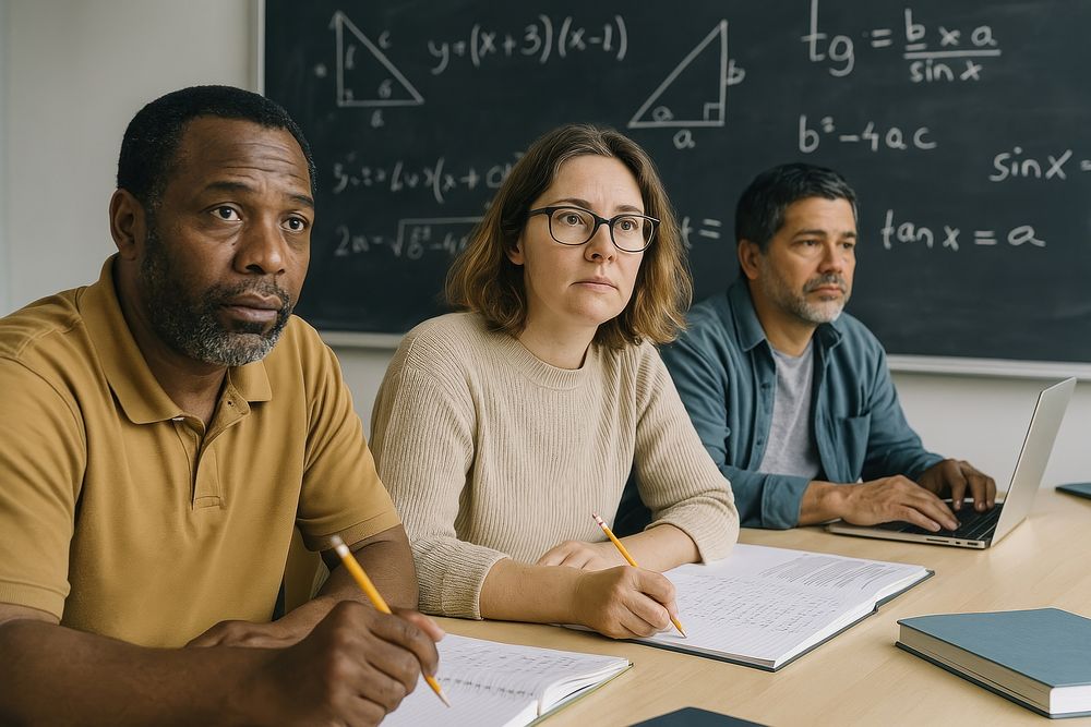 Adults learning mathematics classroom | Free Photo - rawpixel