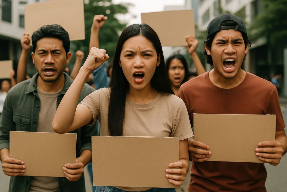 Diverse group protesting with signs | Free Photo - rawpixel