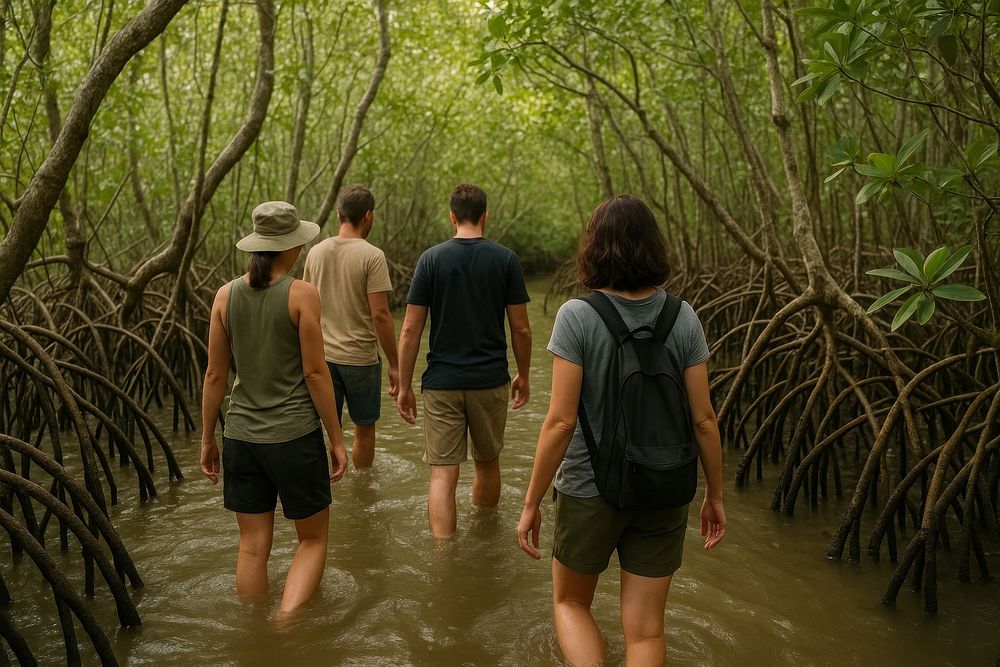 Exploring lush mangrove forest together | Free Photo - rawpixel