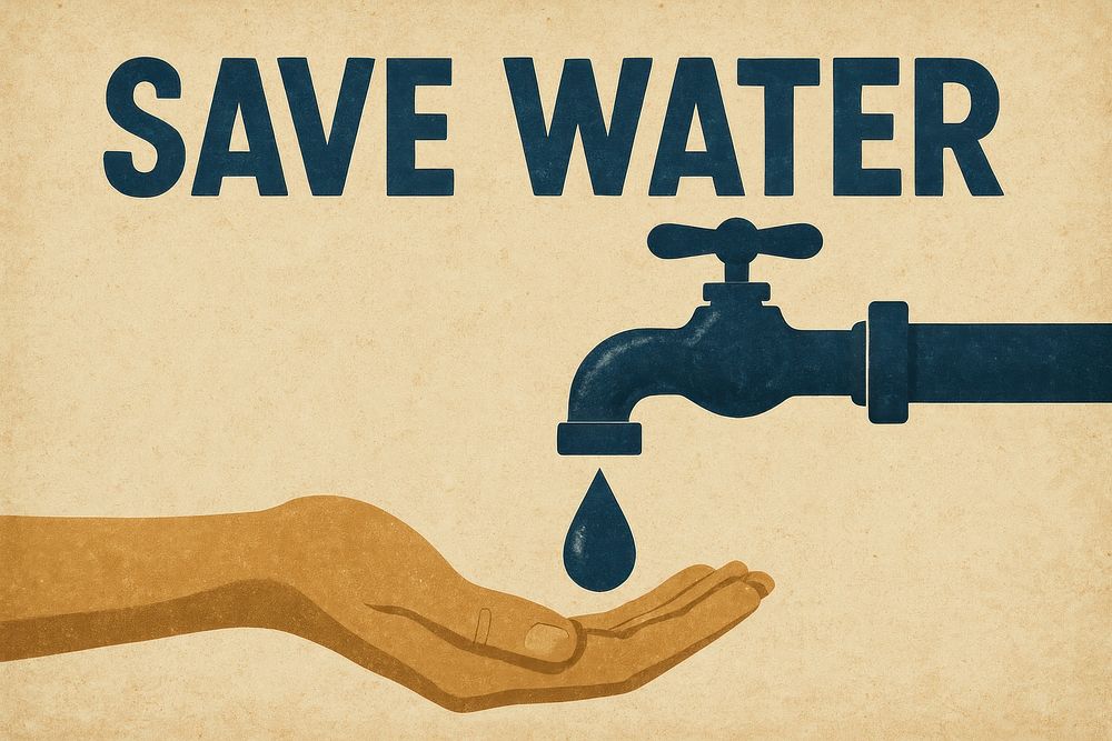 Conserve water, essential resource poster | Free Photo Illustration ...
