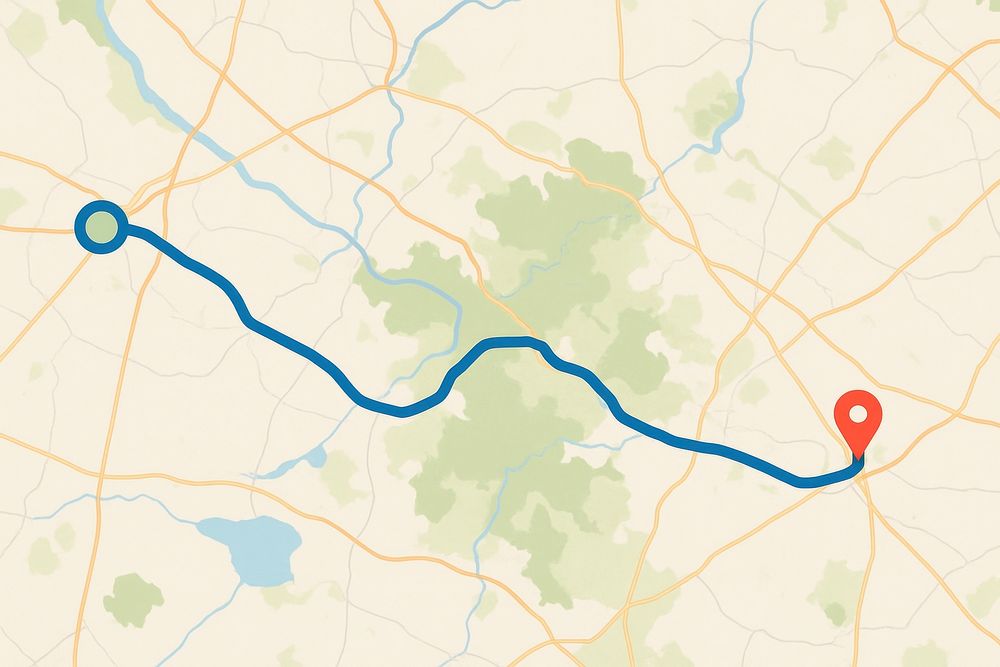 Route map with destination markers | Free Photo Illustration - rawpixel