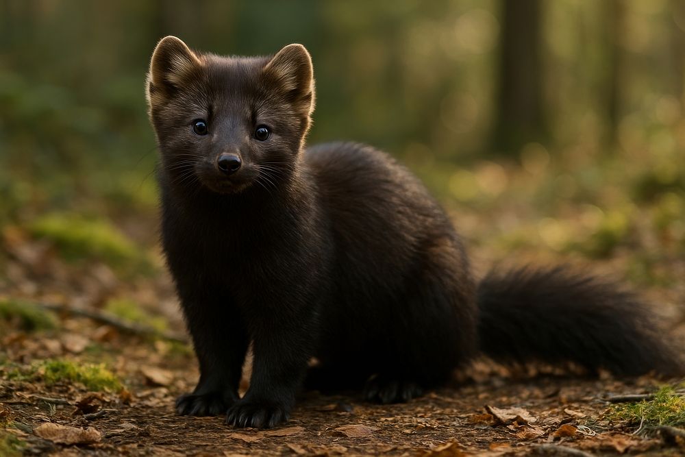 Curious pine marten in forest | Free Photo - rawpixel